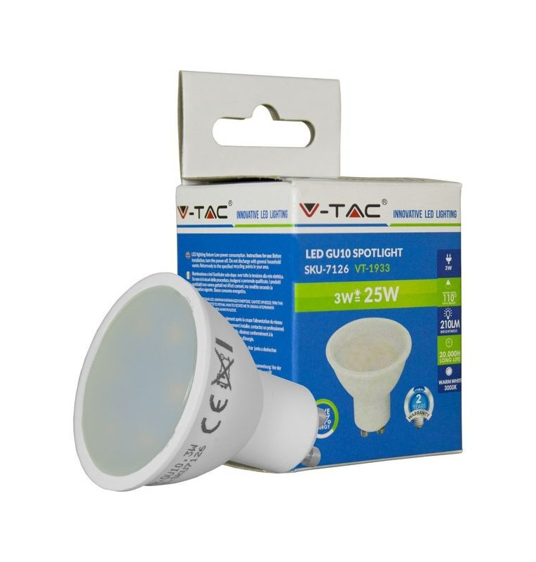 Lâmpada LED GU10 3w V-TAC